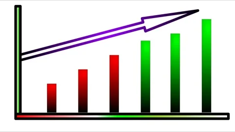 Simple business grow bar chart animation... | Stock Video | Pond5