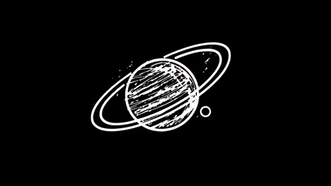 Simple Chalkboard Planet Doodle Loop Ani... | Stock Video | Pond5