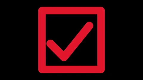 Simple check box isolated animation on b... | Stock Video | Pond5