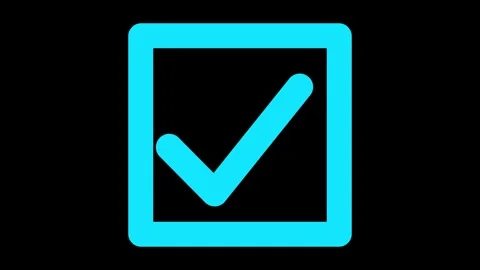 Simple check box isolated animation on b... | Stock Video | Pond5