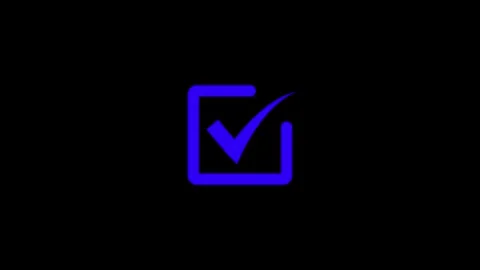 Simple Check mark icon, positive tick sy... | Stock Video | Pond5