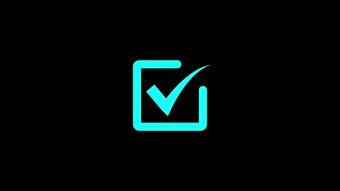 Simple Check mark icon, positive tick sy... | Stock Video | Pond5