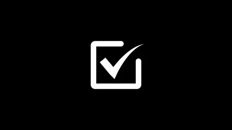Simple Check mark icon, positive tick sy... | Stock Video | Pond5