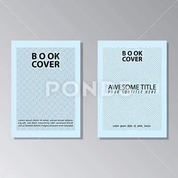 SIMPLE CIRCLE BLUE BOOK COVER Stock Illustration #201674112