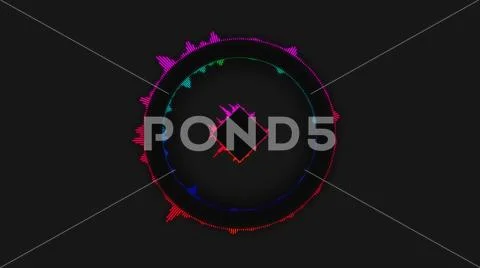Simple Circle Equalizer Audio Spectrum Color Background. Soft box color ...