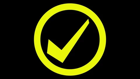 Simple circle in tick mark isolated anim... | Stock Video | Pond5