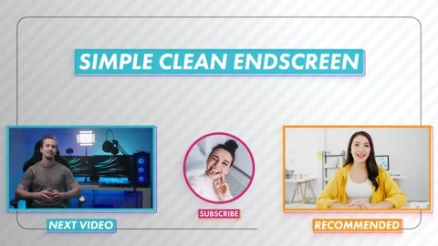 After Effects Template: Simple Clean End Screen #185537245