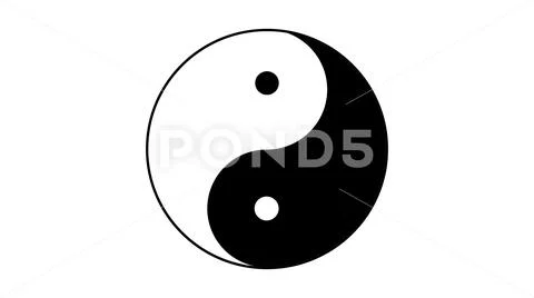 Simple clean high res Yin-Yang symbol animation: Graphic #197401165
