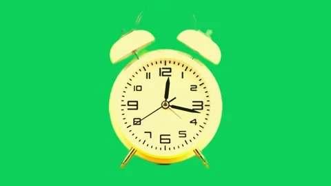 simple clock animation, green screen bac... | Stock Video | Pond5