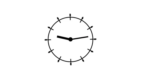 Simple clock animation on white backgrou... | Stock Video | Pond5