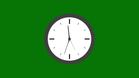 Simple clock face illustration with hand... | Stock Video | Pond5