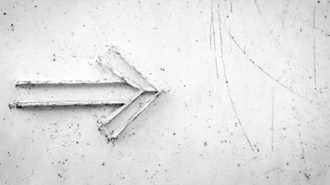 Simple Concrete Arrow Pointing Right on ... | Stock Video | Pond5
