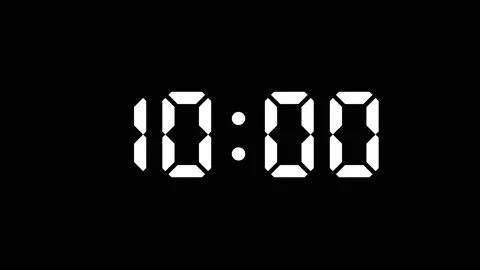 Simple count-up timer of 10 seconds (whi... | Stock Video | Pond5