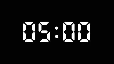 Simple count-up timer of 5 seconds (whit... | Stock Video | Pond5