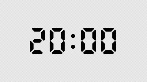 Simple countdown timer of 20 seconds (bl... | Stock Video | Pond5