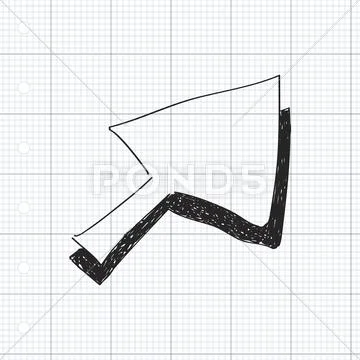Simple doodle of a cursor arrow Stock Illustration #58871760