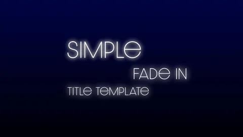 Simple Title After Effects Templates ~ Projects | Pond5