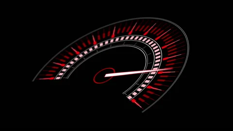 Simple Futuristic 3D Speedometer HUD UI... | Stock Video | Pond5