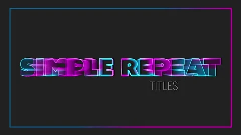 Simple Gradient Repeat Title ~ After Effects #169514484
