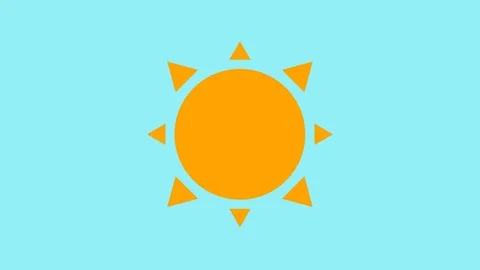 Simple Illustrated Sun with Beams Transp... | Stock Video | Pond5