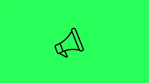 Simple line drawing of a megaphone anima... | Stock Video | Pond5