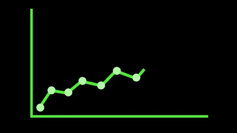 Simple Line Graph Showing Upward Trend A... | Stock Video | Pond5