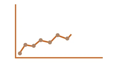 Simple Line Graph Showing Upward Trend A... | Stock Video | Pond5