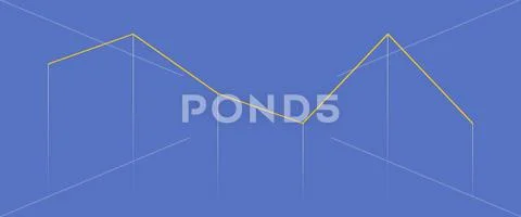 Simple line graph weekly information shown on blue graph board ...