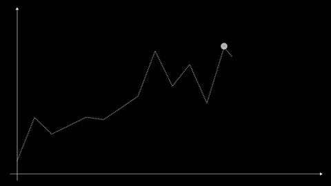 Simple linear chart infographics on blac... | Stock Video | Pond5