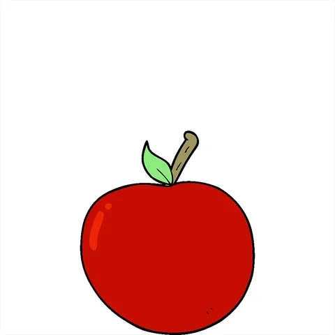 A simple looping animated cartoon apple | Stock Video | Pond5