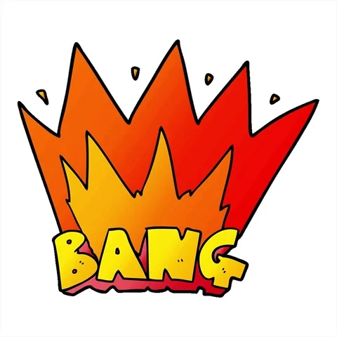 A simple looping animated cartoon bang s... | Stock Video | Pond5