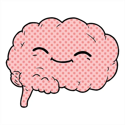 A simple looping animated cartoon brain | Stock Video | Pond5