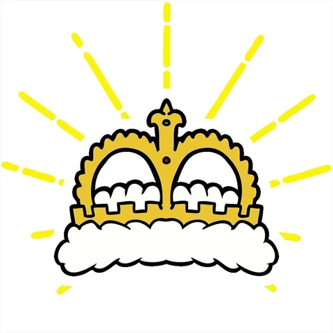 A simple looping animated cartoon crown | Stock Video | Pond5