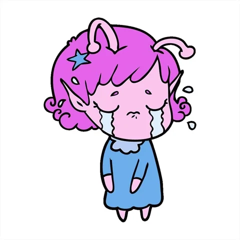 A simple looping animated cartoon crying... | Stock Video | Pond5