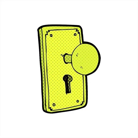 A simple looping animated cartoon door k... | Stock Video | Pond5