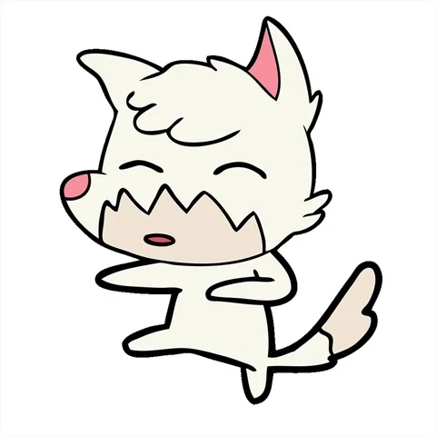 A simple looping animated cartoon fox | Stock Video | Pond5
