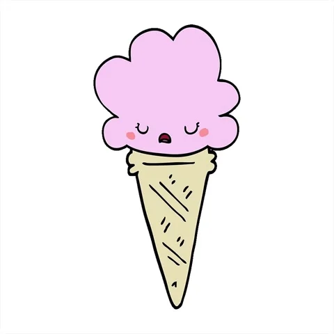 A simple looping animated cartoon ice cr... | Stock Video | Pond5