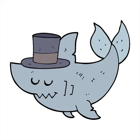 A simple looping animated cartoon shark ... | Stock Video | Pond5