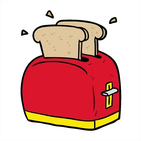A simple looping animated cartoon toaste... | Stock Video | Pond5