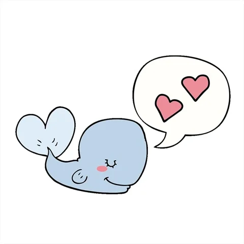 A simple looping animated cartoon whale ... | Stock Video | Pond5