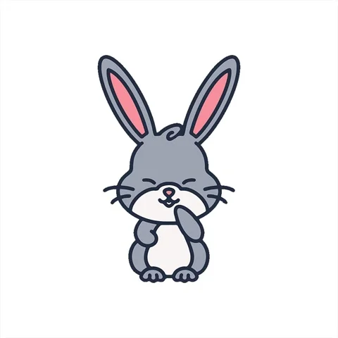 A simple looping animated cute cartoon r... | Stock Video | Pond5