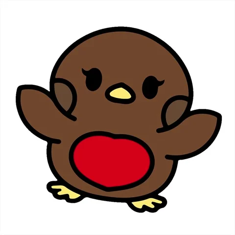 A simple looping animated cute robin | Stock Video | Pond5