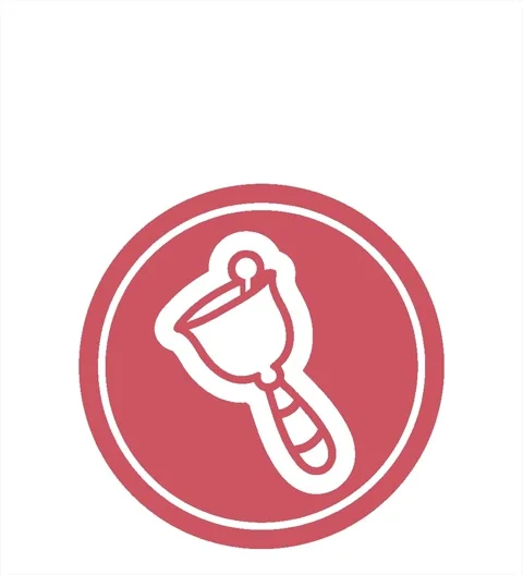 A simple looping animated hand bell circ... | Stock Video | Pond5