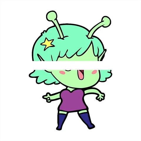 A simple looping animated happy alien gi... | Stock Video | Pond5