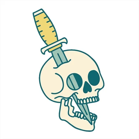 A simple looping animated iconic tattoo ... | Stock Video | Pond5