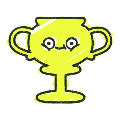 A simple looping animated Trophy Chalk D... | Stock Video | Pond5