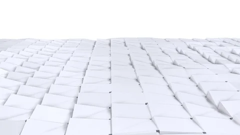 Simple low poly 3D surface as cybernetic... | Stock Video | Pond5