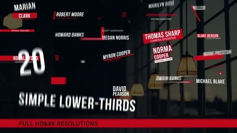 Simple Lower Thirds ~ After Effects Project #84720629