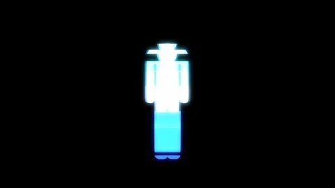 simple man symbol glitch screen distorti... | Stock Video | Pond5
