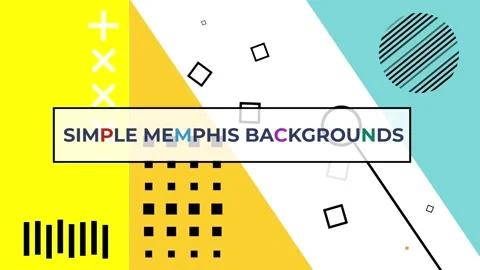 Simple Memphis Backgrounds ~ After Effects #254782491